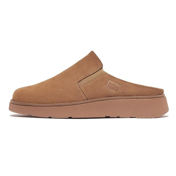 Fitflop GEN-FF Elasticated Suede Mules Desert Tan | Coconut Creek Gift Shop